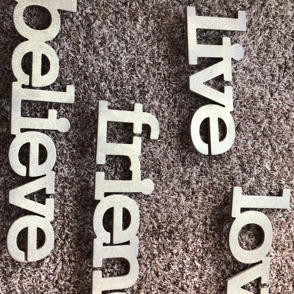 Accents | Four Glittery Gold Signs | Poshmark